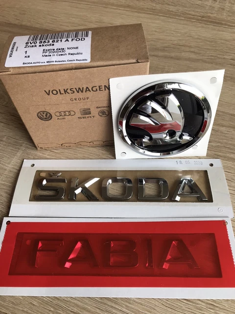 ORIGINAL SKODA FABIA lII Schriftzug und Logo Emblem, NEU EUR 40,00 ...