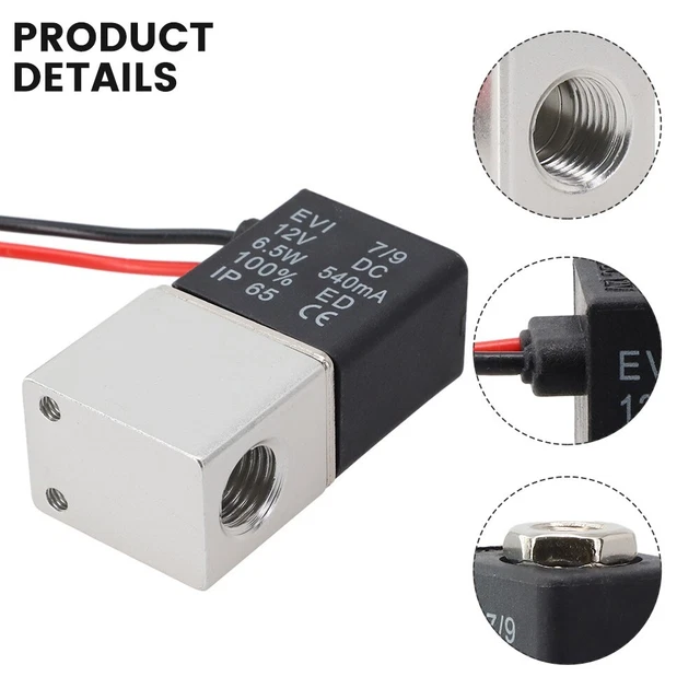 CONTR?LE FACILE DE l'air et du gaz inerte avec lectrovanne lectrique r EUR 19,10 - PicClick FR