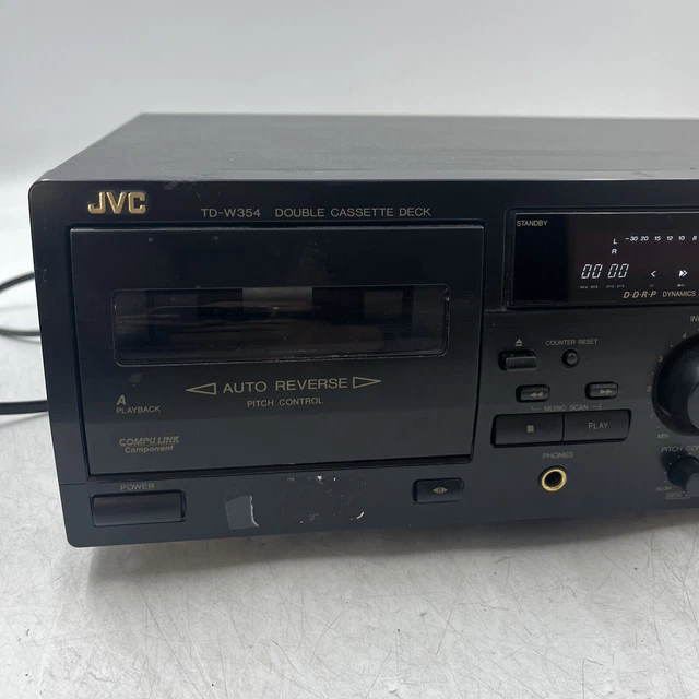JVC TD-W354 DOUBLE Cassette Tape Deck Recorder Player - Tested Working ...