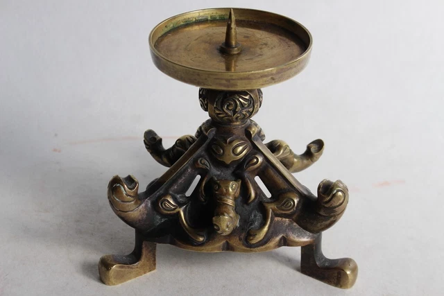 PIQUE CIERGE BRONZE tripode (44841) EUR 98,00 - PicClick FR