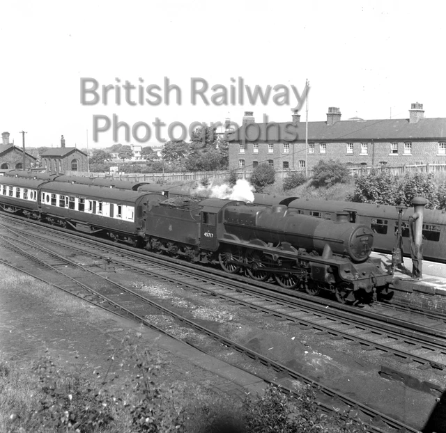 LARGER NEGATIVE BR British Railways Steam Loco 45717 6P at Ormskirk ...