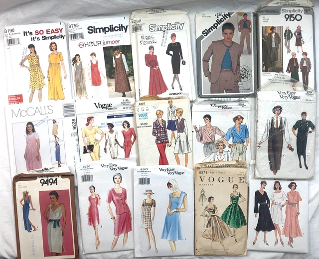 (LOT OF 15) Vintage Sewing Patterns 1970s 1980s Mccall's Simplicity Vogue Uncut $55.97 - PicClick CA
