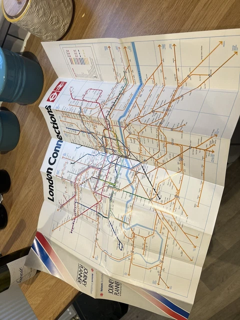 BRITISH RAIL NETWORK SOUTHEAST Journey Planner/Map Autumn 1986 1st ...