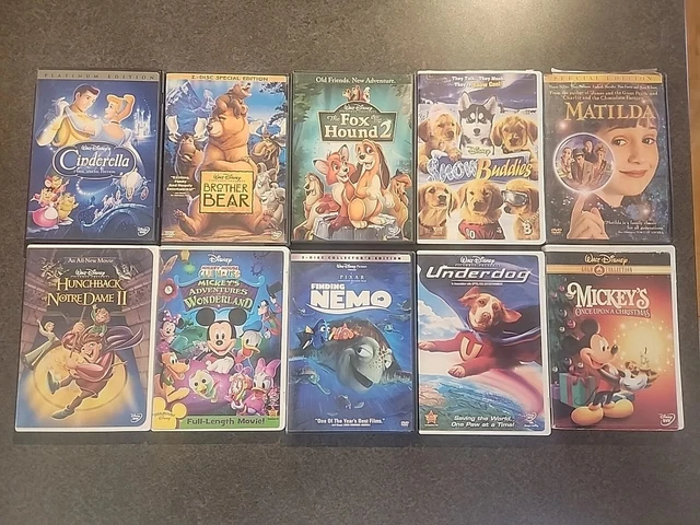LOT DE DVD D'ANIMATION DISNEY (10 films) Finding Nemo, Brother Bear ...