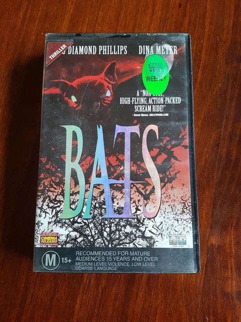 RARE VINTAGE VHS BATS Schlock Horror Gore Cult Holographic Ex Rental ...