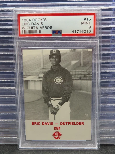 1984 ROCK'S ERIC Davis Wichita Aeros recrue RC #15 PSA 9 rouges EUR 20 ...