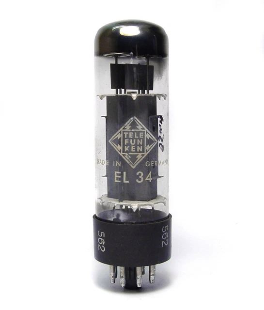 TELEFUNKEN EL34 AUDIO Verstärker Röhre, OO-Getter, Made in Ulm, 95 mA EUR 189,00 - PicClick DE