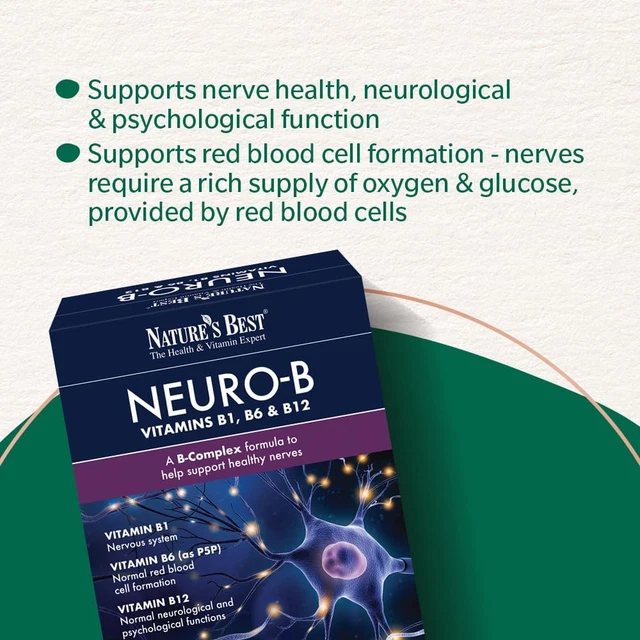 NATURE'S BEST NEURO-B, Vitamin B Complex 1-A-Day - UK Made - 90 Tablets ...