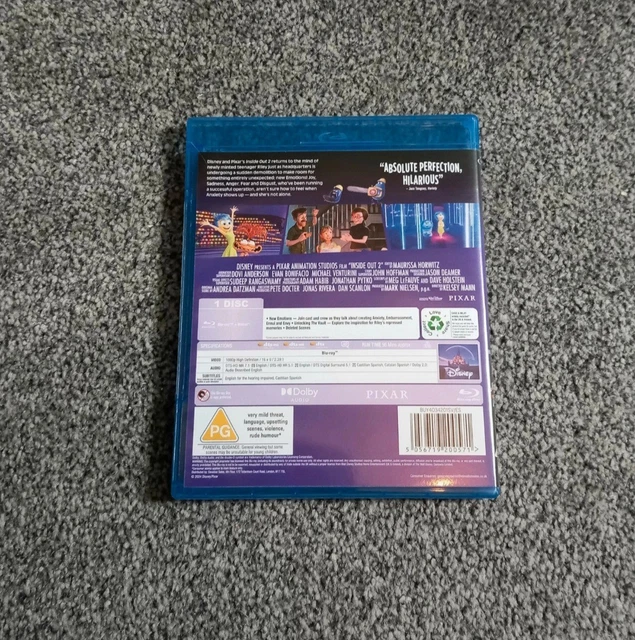 DISNEY PIXAR INSIDE Out 2 Blu Ray £9.70 - PicClick UK