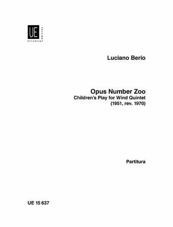 OPUS NUMBER ZOO score sheet music Children's play - The wind ...