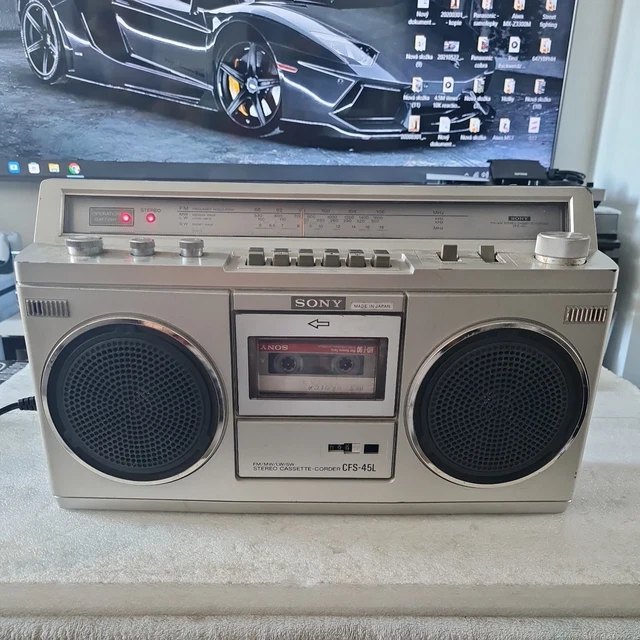 VINTAGE SONY CFS-45L Stereo Cassette-Corder Radio - Working - Boombox ...