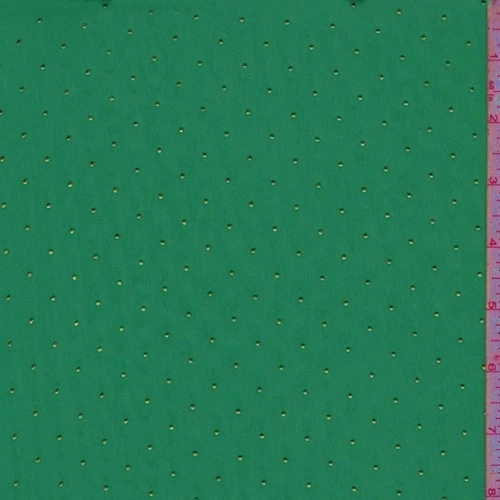 KELLY/METALLIC GOLD PIN Dot Chiffon Fabric £40.02 - PicClick UK