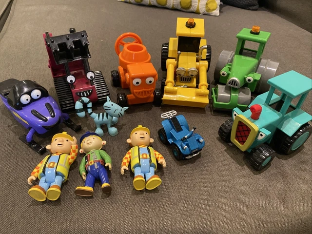BOB THE BUILDER Toy Bundle Vehicles Push Along Trucks Muck Scoop ...