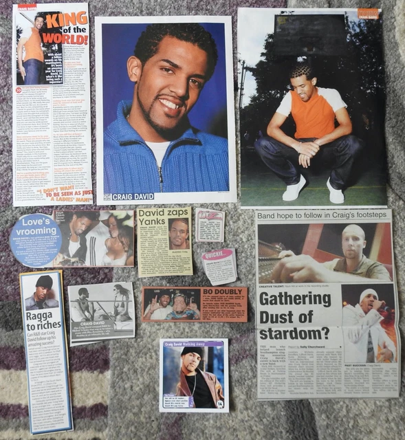 CRAIG DAVID TOTP posters Magazine newspaper clippings cuttings articles ...
