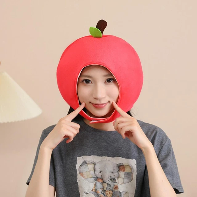 CUTE PLUSH HAT Apple Headwear Headdress Costume Accessories for Cosplay ...