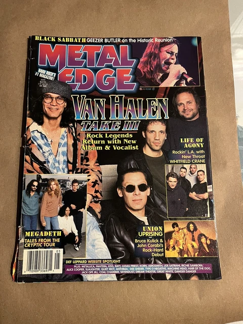 METAL EDGE MAGAZINE May 1998 Van Halen Pantera Metallica Korn Ozzy ...