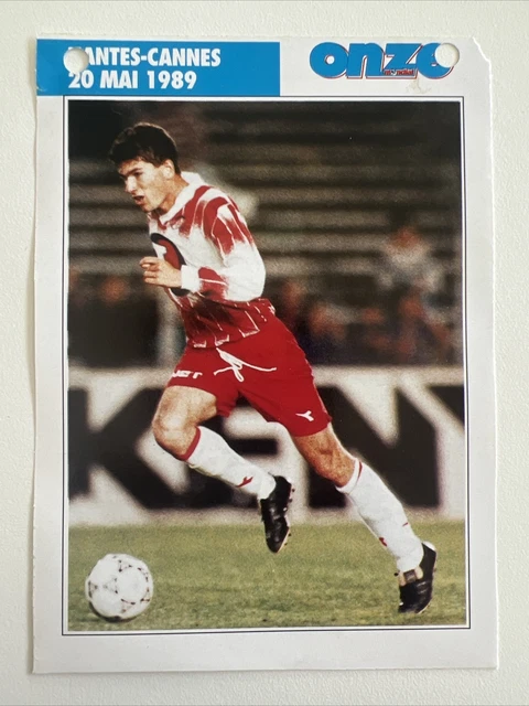 CARD ONZE MONDIAL ROOKIE Zinedine ZIDANE AS CANNES 1998 FRENCH First ...
