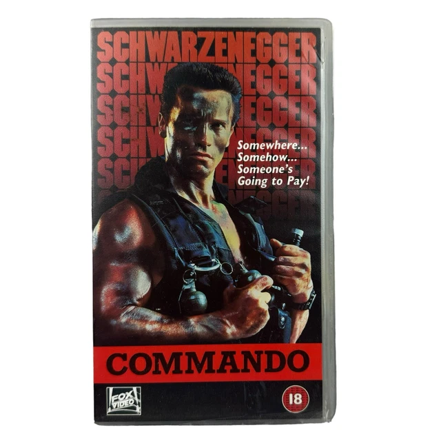 COMMANDO VIDEO VHS Action Film Vintage Movie Cert 18 1985 £17.99 ...