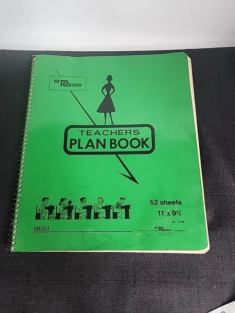 SCHOOL TEACHER'S DAILY Lesson Plan Book Elementary Ephemera (T81DG) £27 ...