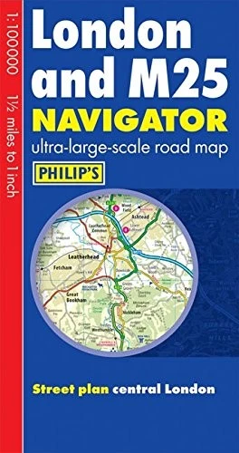 PHILIPS LONDON AND M25 Navigator Road Map, Philips Maps, Used; Good ...