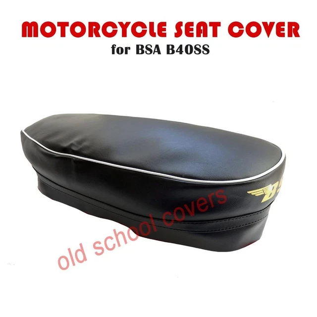 BSA B40SS B40 Ss Siège Housse Blanc Passepoilé Avec Or BSA Logo EUR 56 ...