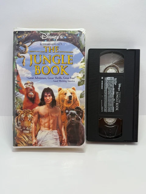 RUDYARD KIPLINGS THE Jungle Book Disney Live Action Movie VHS Tape Free ...