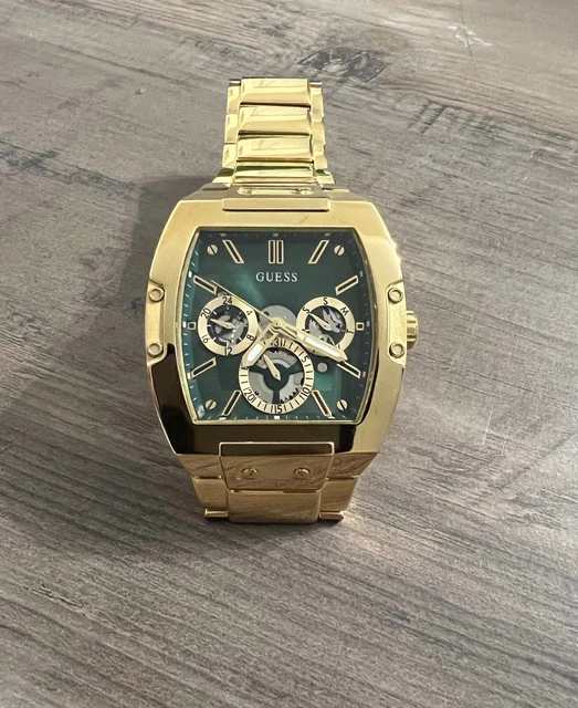 MEN'S GOLD-TONE STAINLESS Steel Bracelet, Multi-Function Watch, 43mm ...