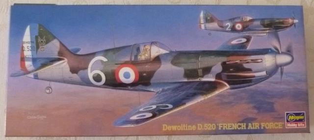 MAQUETTE HASEGAWA 1/72 51347 Dewoitine D.520 Armée de l'Air Française ...