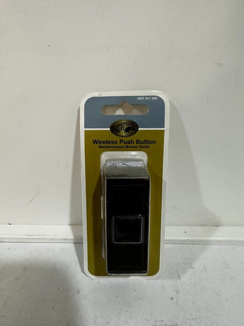 HAMPTON BAY WIRELESS Push button Doorbell Bronze Battery 21ZN34 1001 ...