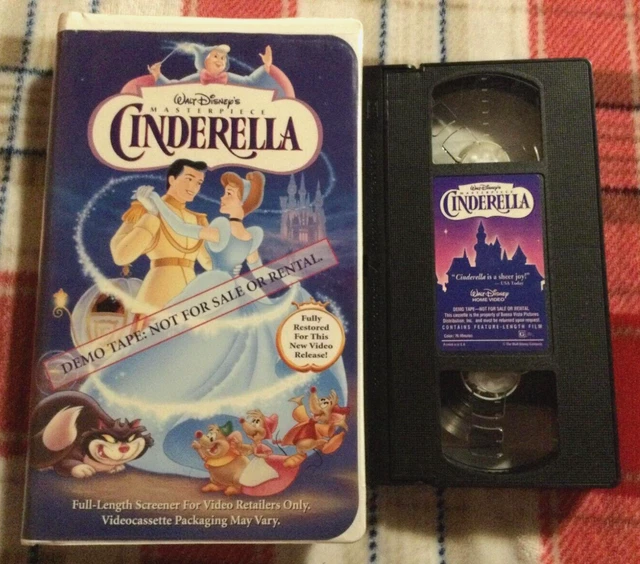 CINDERELLA WALT DISNEY DEMO VHS TAPE SCREENER (1995 Release) | Tested ...