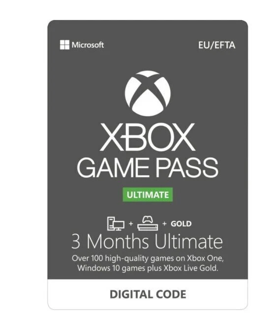 MICROSOFT XBOX GAME Pass Ultimate Gaming Card (QJH00075) 3 Months £20. ...