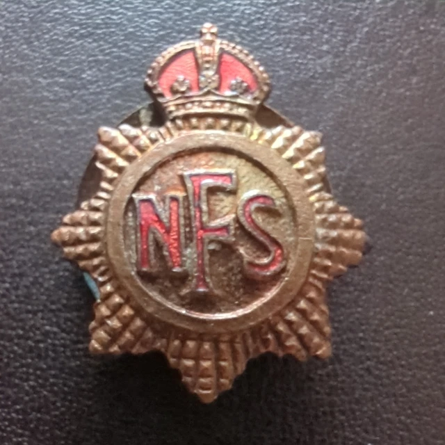 WW2 BRITISH HOME Front National Fire Service (NFS) enamelled Lapel ...
