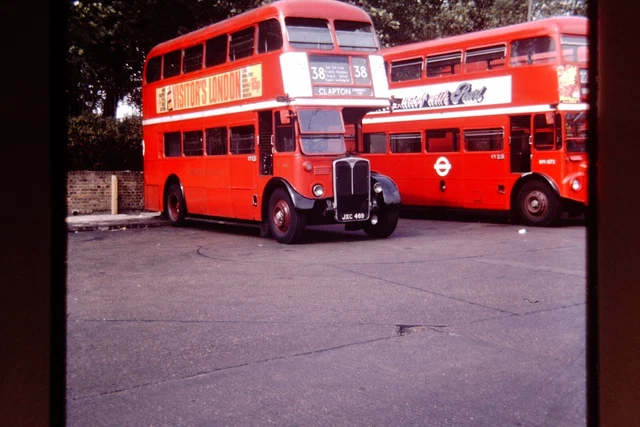 1976 ORIGINAL BUS Slide London Transport Clapton JXC 469 & RM1572 Ref ...