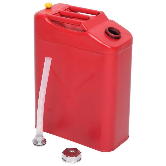 5 GALLON LARGE Capacity 20L Gas Gasoline Can Fuel Backup Metal Steel ...
