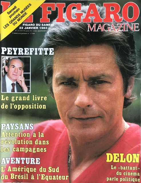 LE FIGARO MAGAZINE Alain Delon Yannick Noah Costa-Gavras Jean-Louis ...