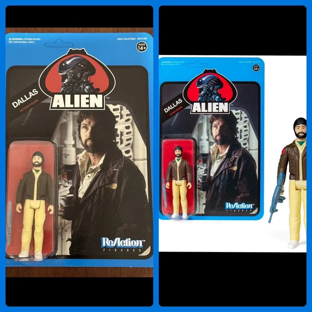 FIGURINE REACTION ALIEN 1979 carte bleue non perforée Dallas 3 3/4 ...