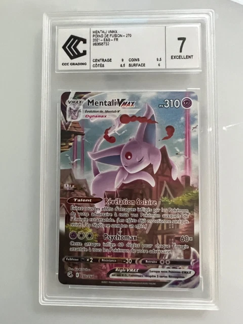 CARTE POKÉMON MENTALI VMAX 270/264 Secrète Alt EB08 Poing de Fusion EUR ...