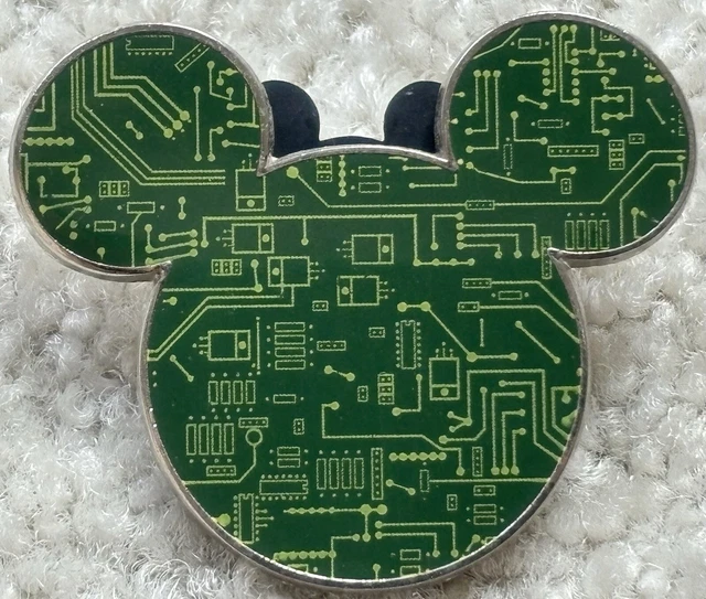 DISNEY MICKEY MOUSE Circuit Board Ears Pin Computer Chip Data ...