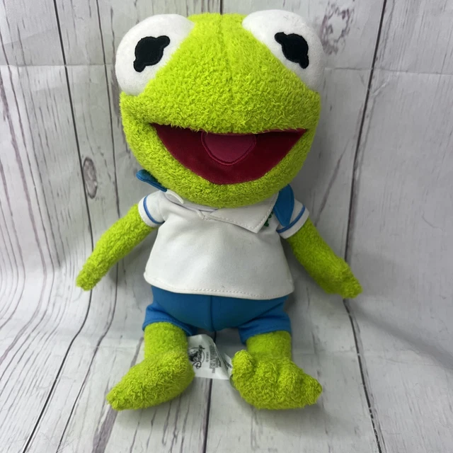 DISNEY STORE MUPPET Babies Junior KERMIT THE FROG 12" Plush Stuffed ...