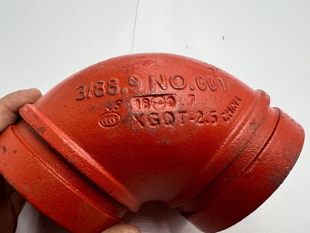 VICTAULIC 3” 90° Grooved Elbow Firelock No. 001 3” X 88.9 Mm Xgot 2.5 ...