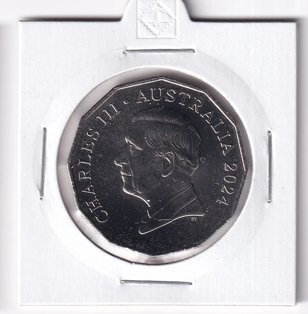 AUSTRALIAN: 2024 50 Cent King Charles Iii Effigy Unc Coin From Premium Ram Roll~ $10.00 ...