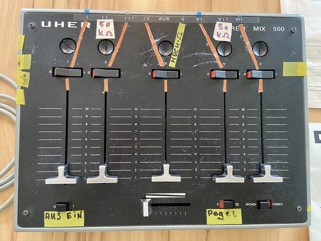 UHER STEREO MIX 500 Mischpult Typ A125, 9V EUR 39,00 - PicClick DE
