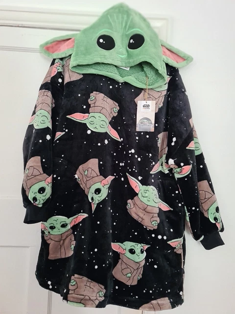 DISNEY STAR WARS Baby Yoda Grogu SNUDDIE Hood Oversize Blanket Hoodie ...
