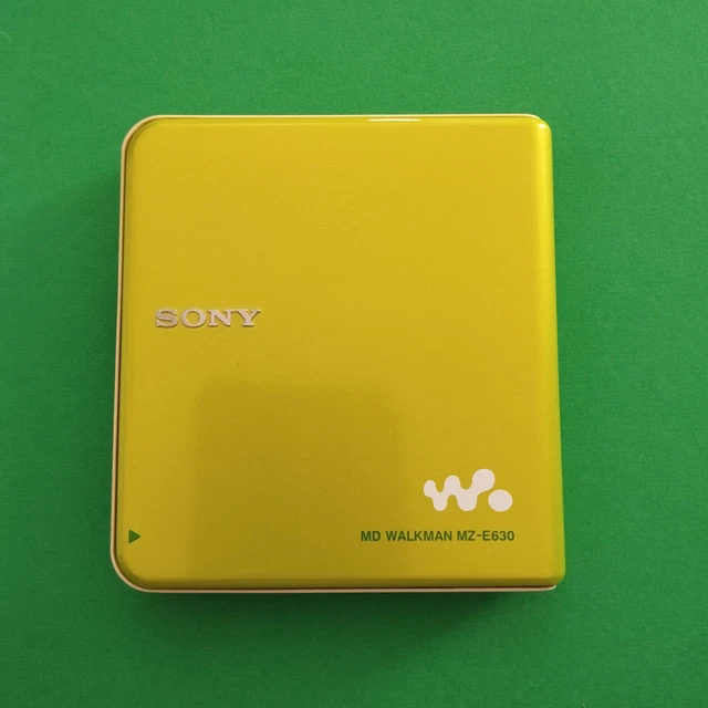 SONY MINI DISC Walkman Yellow Rare Player Model MZ-E630 No Battery Only ...