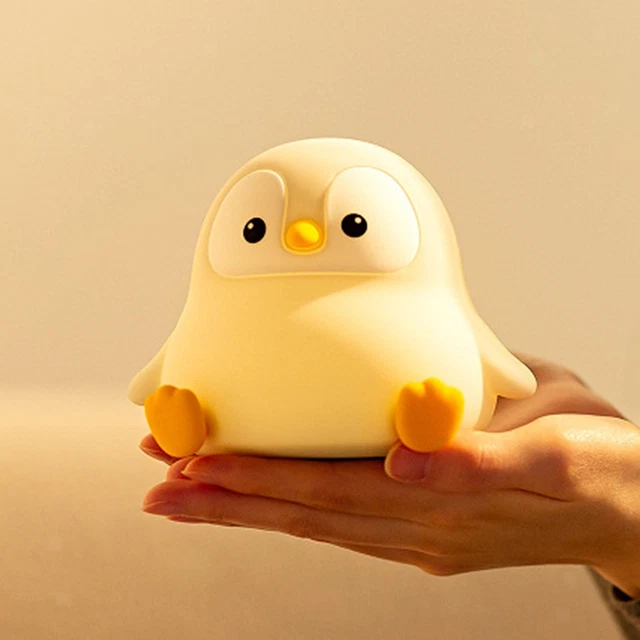 PENGUIN NIGHT LIGHT for Kids Silicone Nightlight for Nursery Bedroom ...