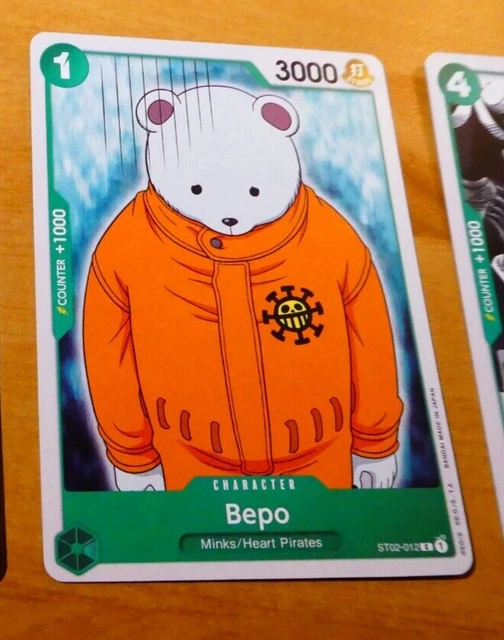 ONE PIECE ENGLISH Card Game Carte Bepo St02-012 St En New Neuf EUR 1,00 ...