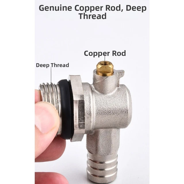 34 INCH COPPER Drain Valve Designed for Geothermal and For Underfloor ...