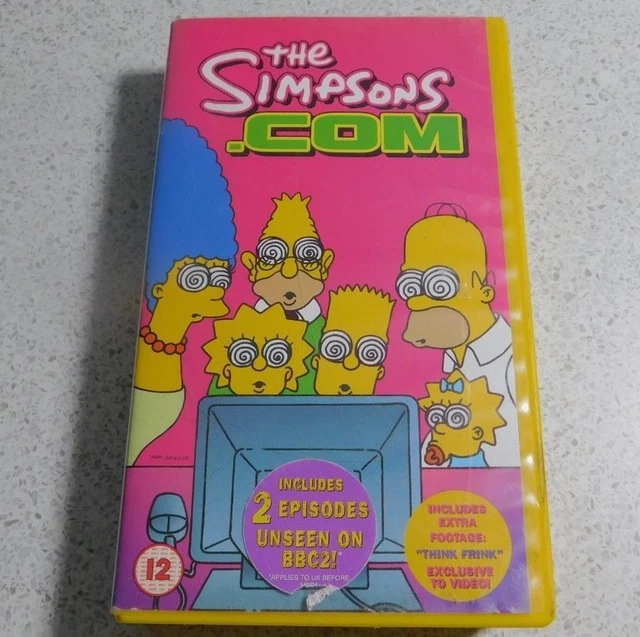 THE SIMPSONS.COM VIDEO VHS includes 2 episodes unseen on BBC2 £3.50 ...