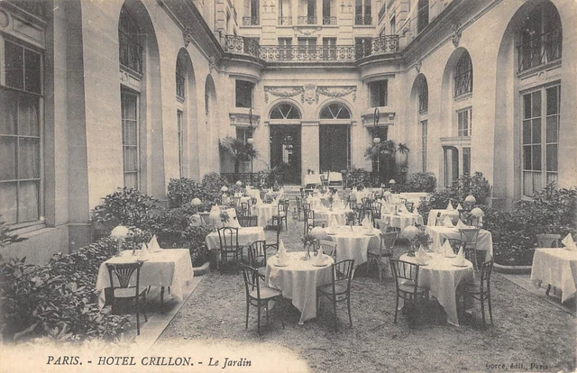 CPA 75 PARIS VIIIe HOTEL CRILLON LE JARDIN EUR 3,80 - PicClick FR