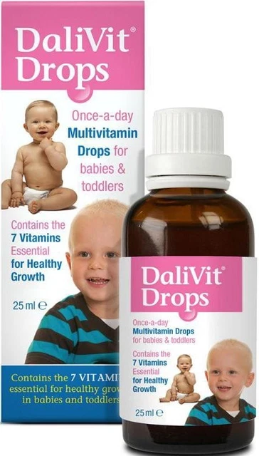 ORIGINAL DALIVIT DROPS Once-A-Day Multivitamin Babies Toddlers 25ml ...